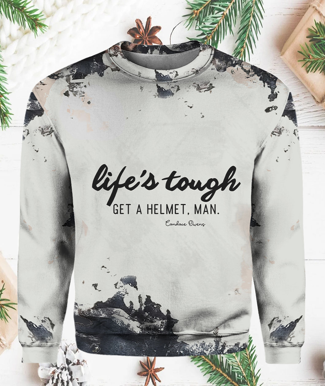 Candace Owens Life's Tough Get A Helmet Man Sweatshirt - Lelemoon Candace Owens Life's Tough Get A Helmet Man Sweatshirt - Lelemoon
